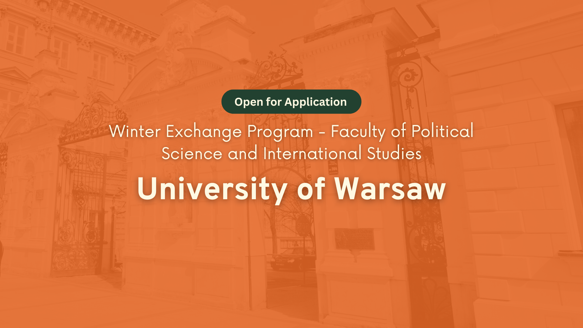 [Closed] - Winter Exchange Program Faculty of Political Science and ...